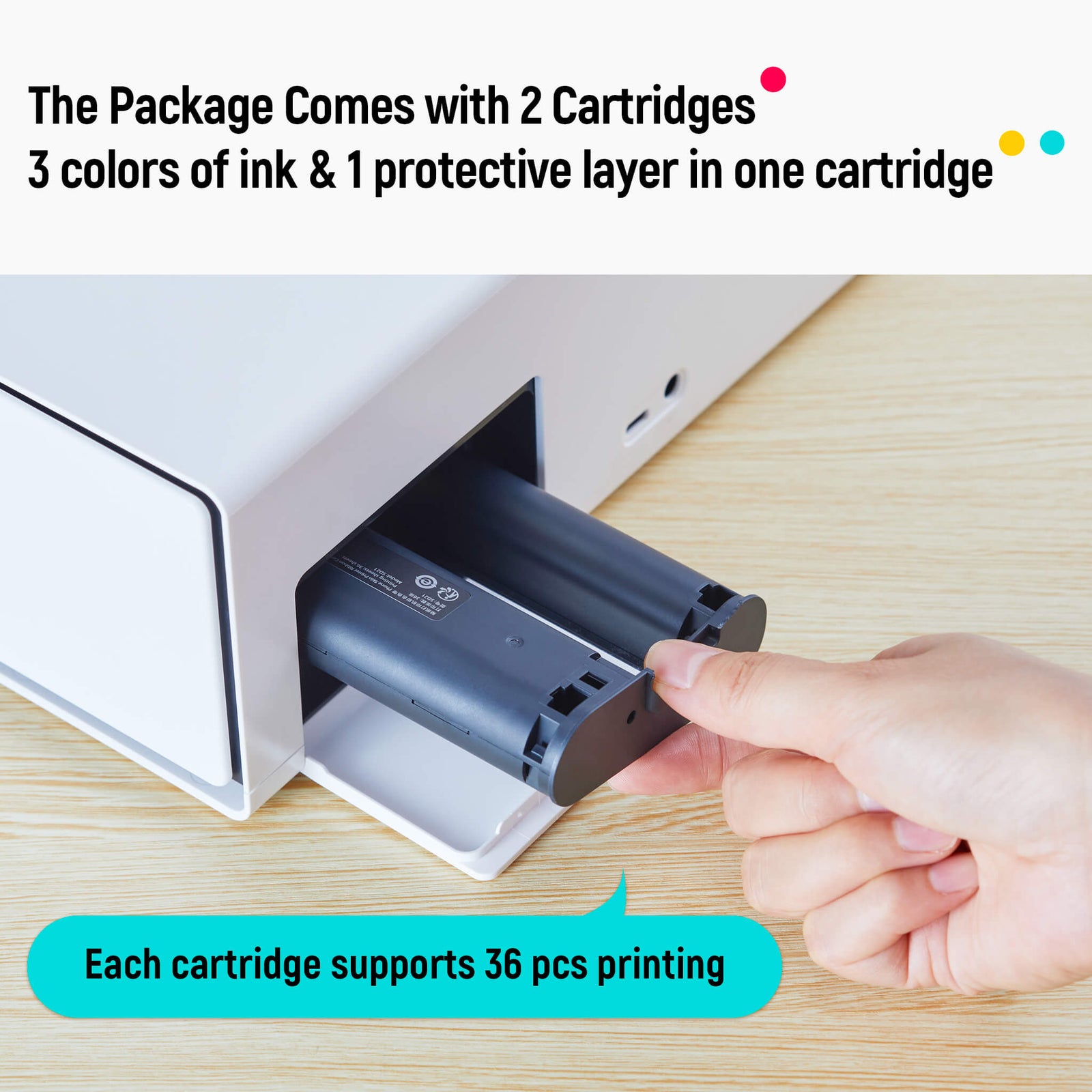 PixCut S1 4x7" Sticker Paper 72 Sheets & 2 Ink Cartridges Refill | Liene