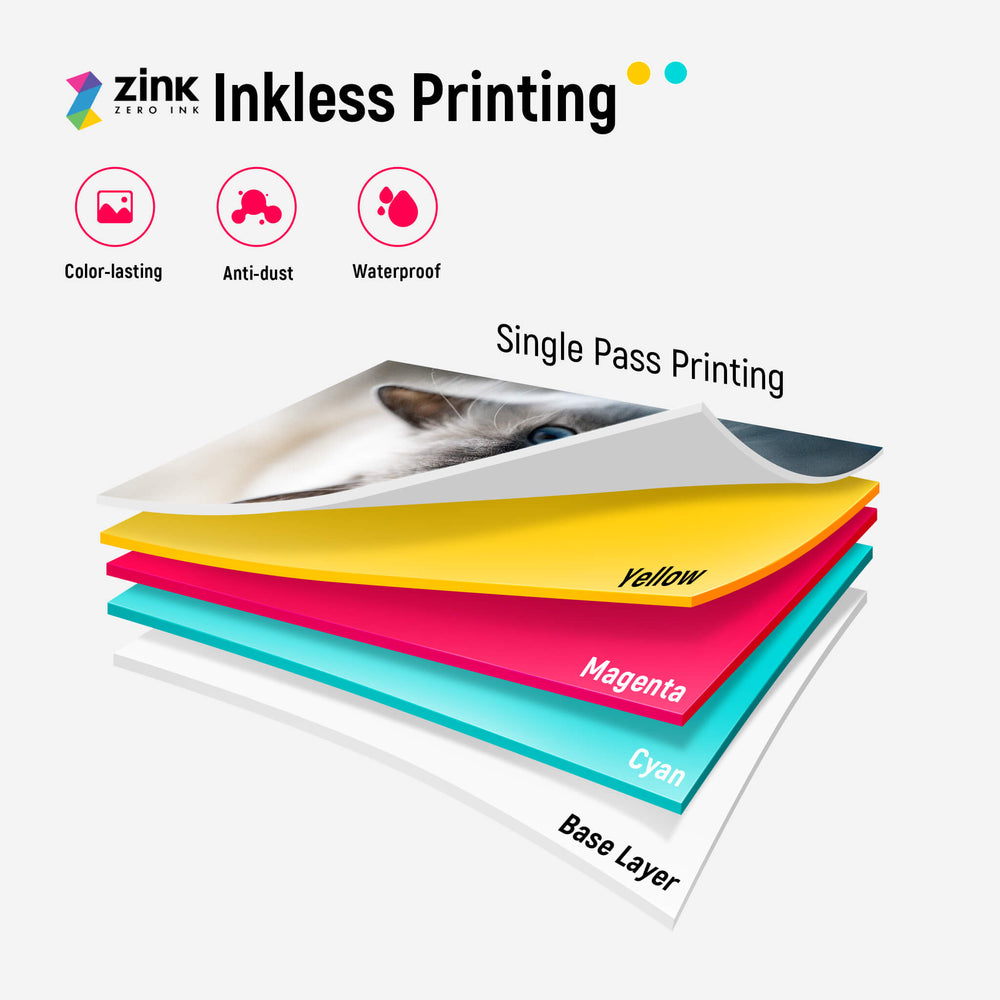 Pearl K100 White Portable Photo Printer 5 Sheets | Liene